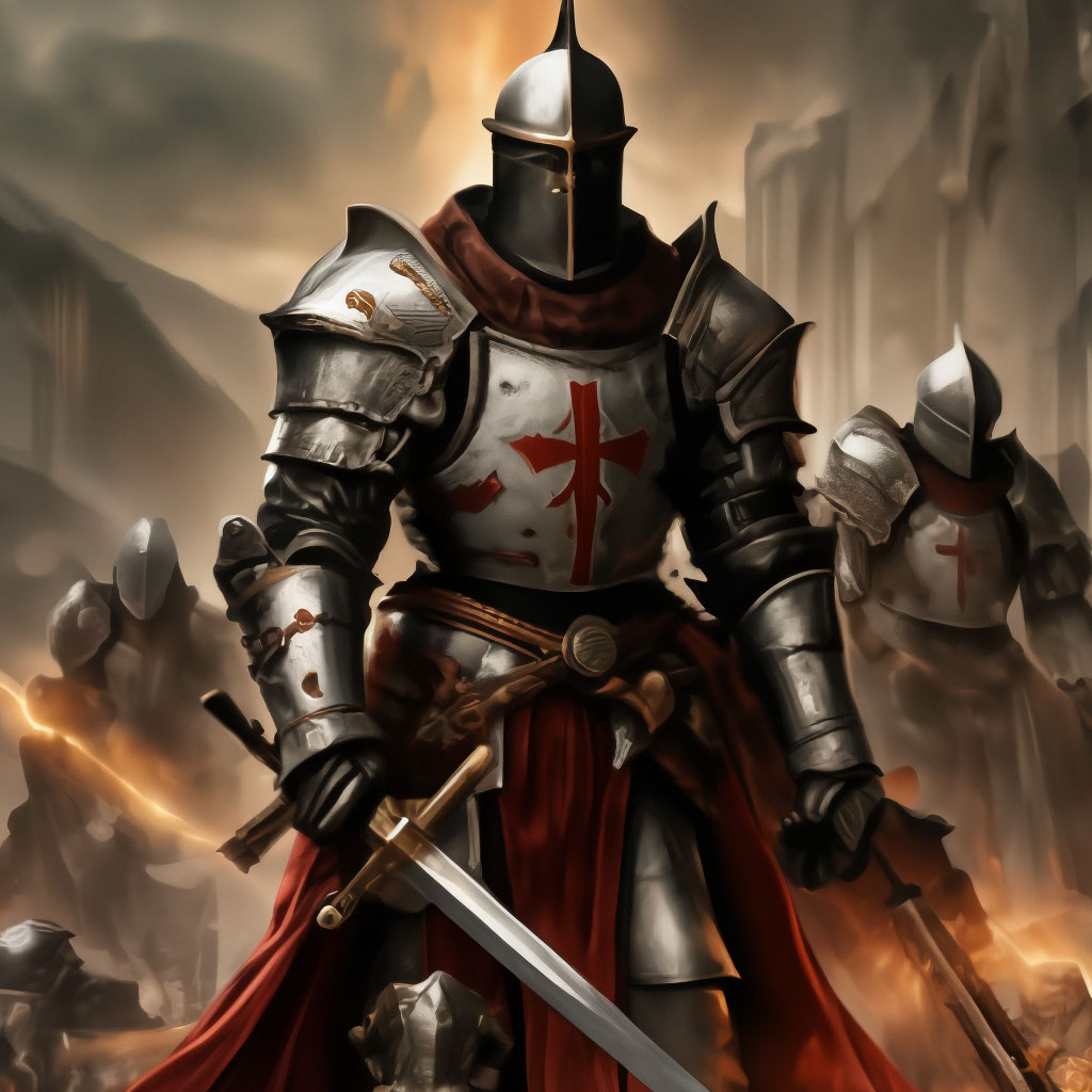 "German crusader knights" — image created in Shedevrum