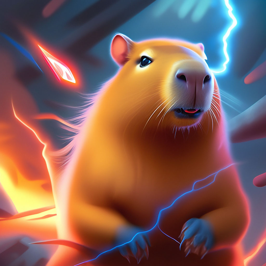 "Capybara super flash" — image created in Shedevrum