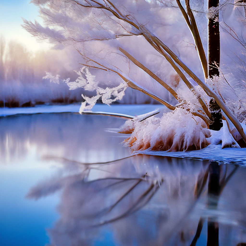 "The clear outlines of the branches of lush elms,cranberries with ...