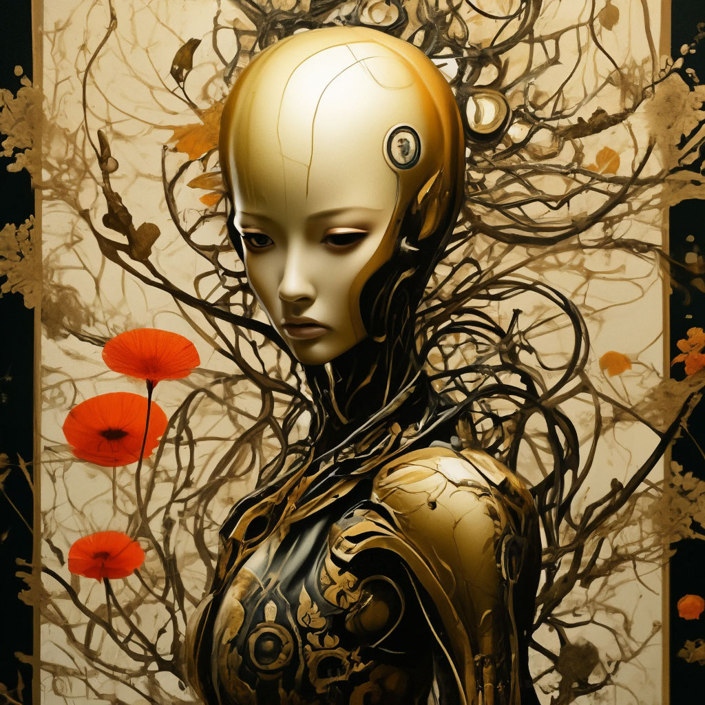 "Epic canvas in style of Profesional Illustrator by Artist Sakai Hoitsu ...