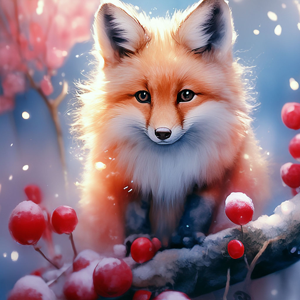 "Watercolor drawing, photorealism, realistic, fluffy unprecedented ...