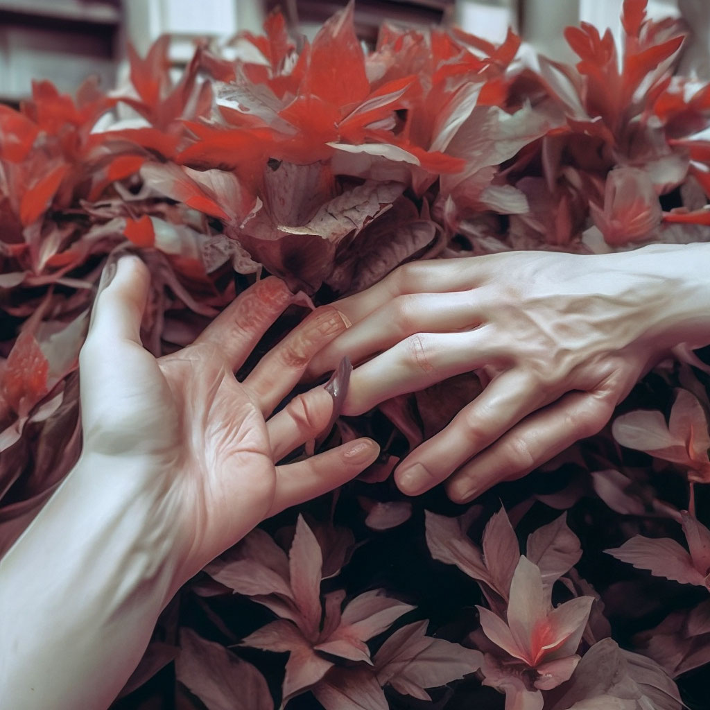 "Haptophobia - fear of touching people around you" — image created in ...