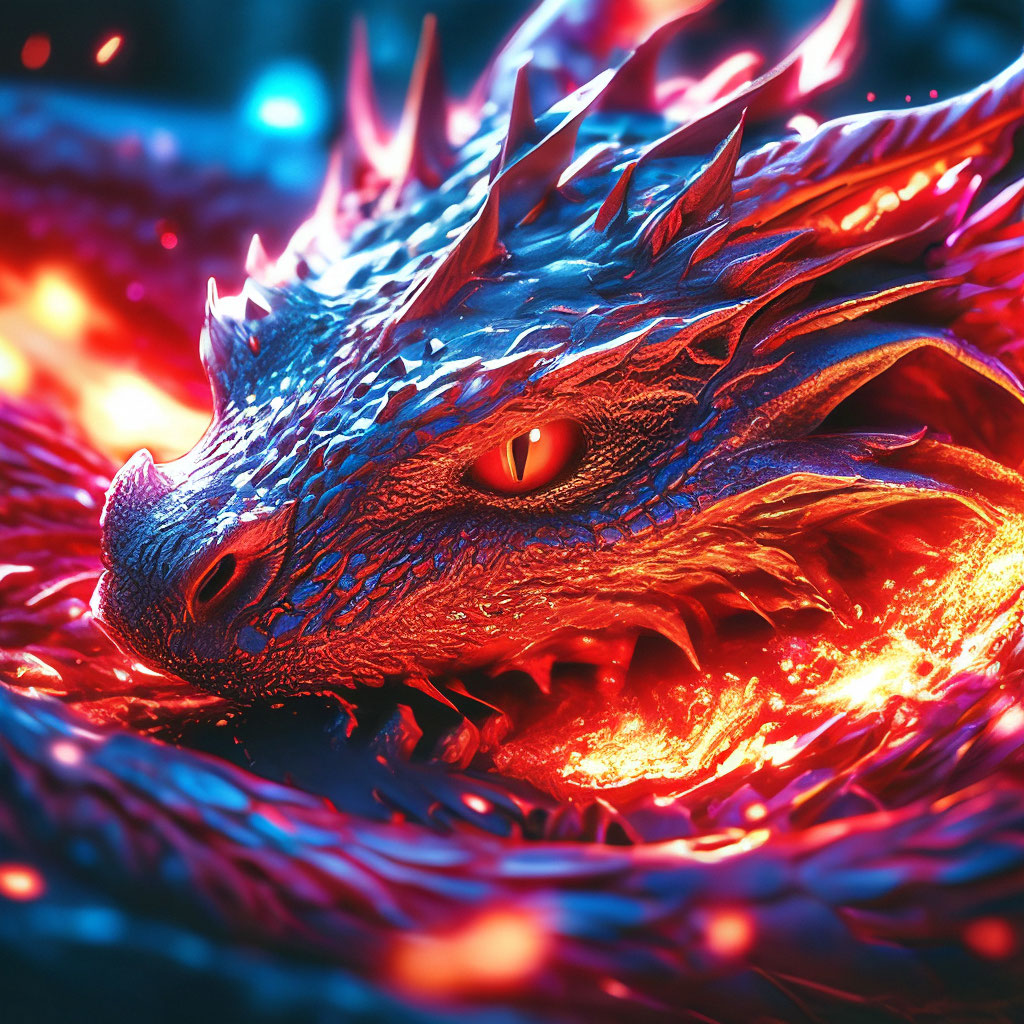 "Sur realism, anthropomorphic cute dragon lies sadly, consists of ...