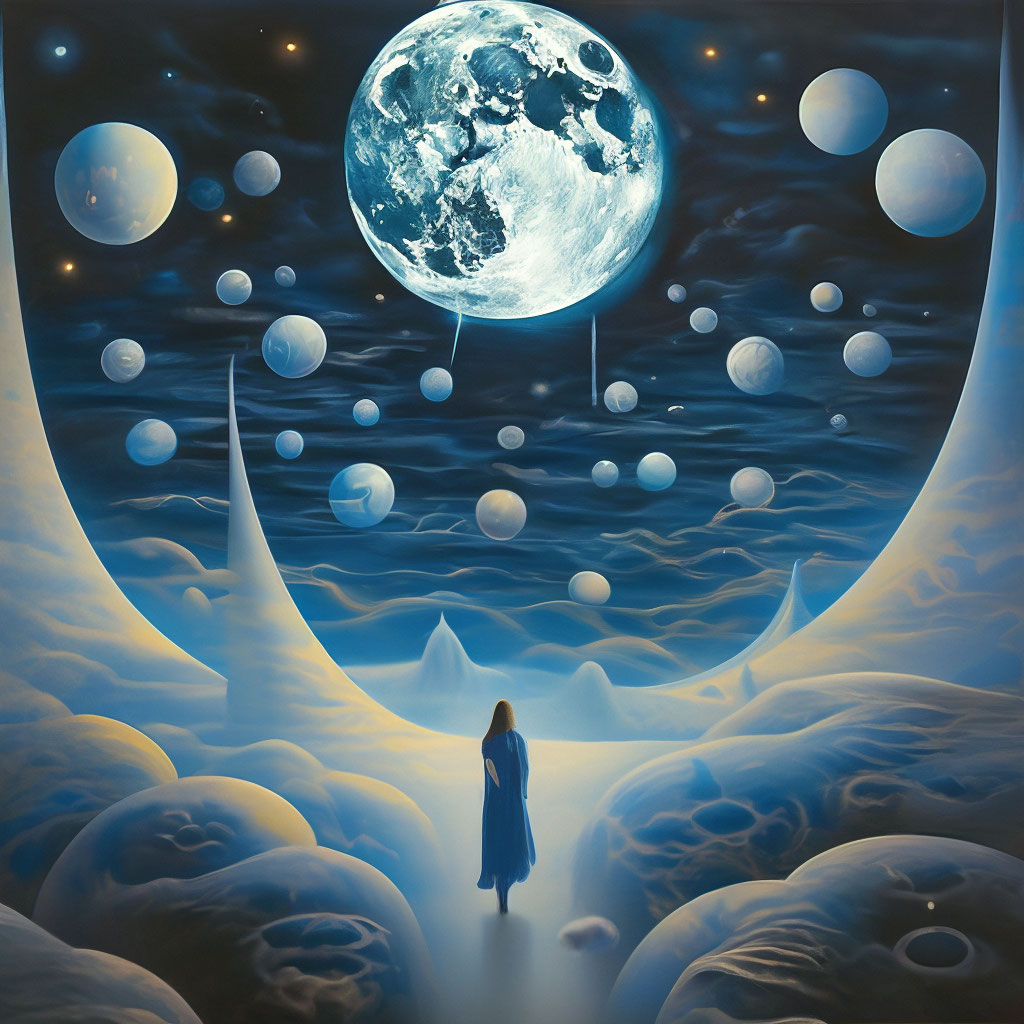 "Many moons" — image created in Shedevrum