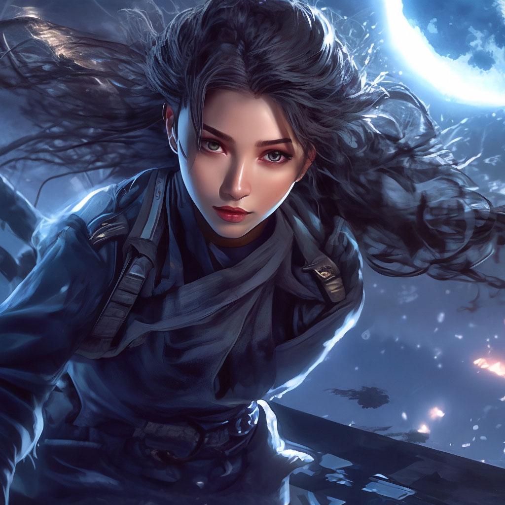 "Spy 🌶️ A beautiful spy girl on a mission. In an ambush. Her hair is ...
