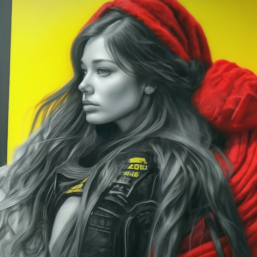 "This is the way red+ black + yellow" — image created in Shedevrum