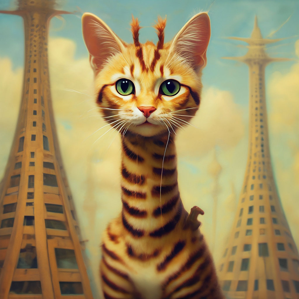 "Giraffe cat" — image created in Shedevrum