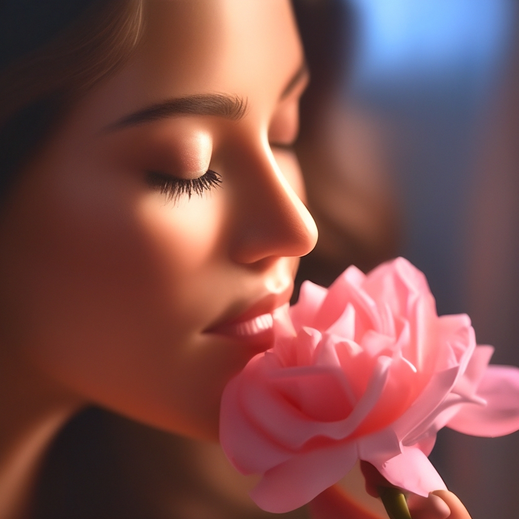 "Inhaling the fragrance of love, I ask you- don't leave!, aesthetically ...