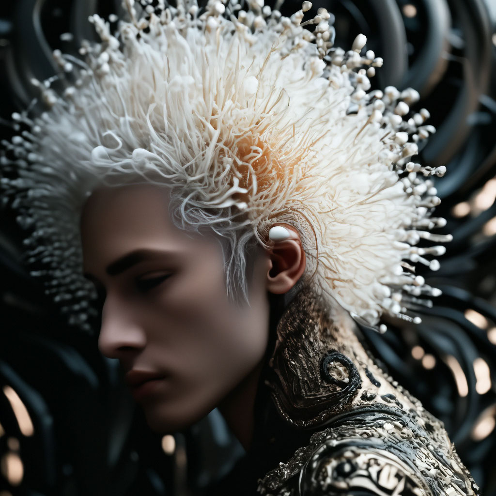 "Minimalism+dark botanical+5d+precise megadetalization+computer ...