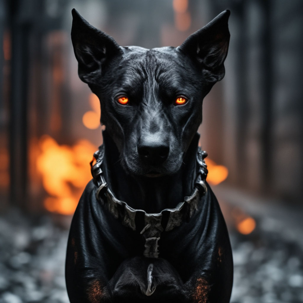 "Hellhound, professional photo, 4k" — image created in Shedevrum