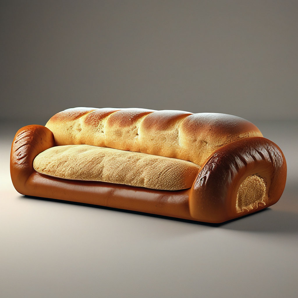 "Bread-soft sofa, leather sofa-bread, bread in the form of a sofa, sofa ...