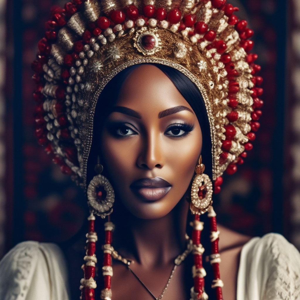 "Naomi Campbell,professional foto,kokoshnik, braid,aesthetics of the ...