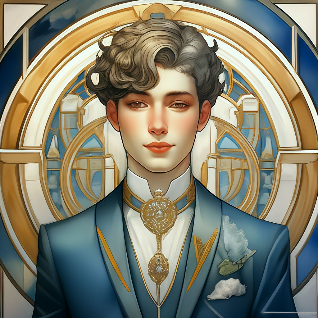 "Art Deco,knave of earth,male,high definition,watercolor,high,contrast ...