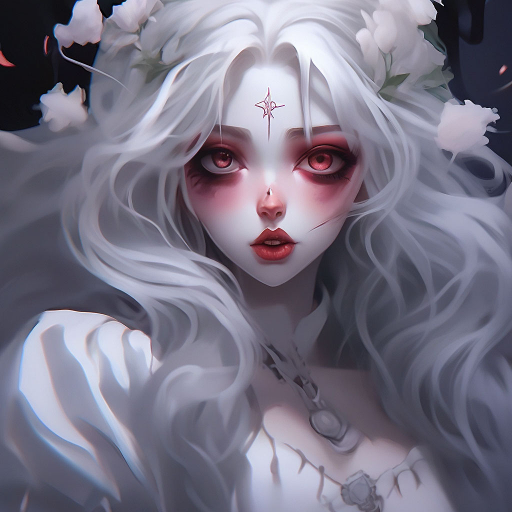 "Author @Yuki6963 horror aesthetics, realistic girl ghost, with lush ...