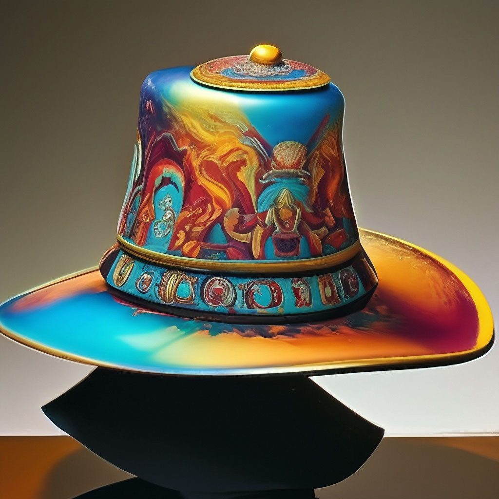 "Exotic unusual extraordinary epic hat" — image created in Shedevrum