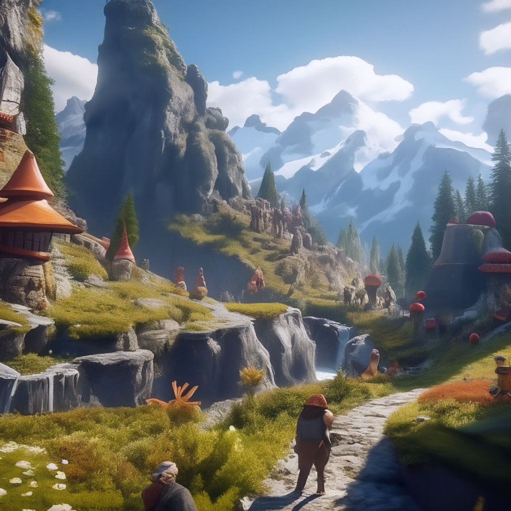 "The world of dwarfs and giants is realistic, 4K natural materials ...