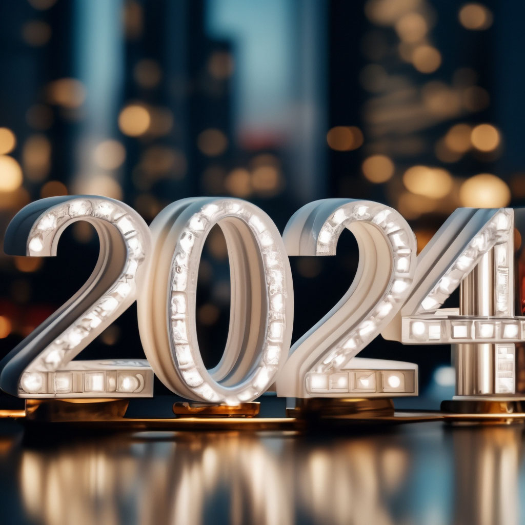 "The new year 2024 is coming to us with numbers 4444 from the ...