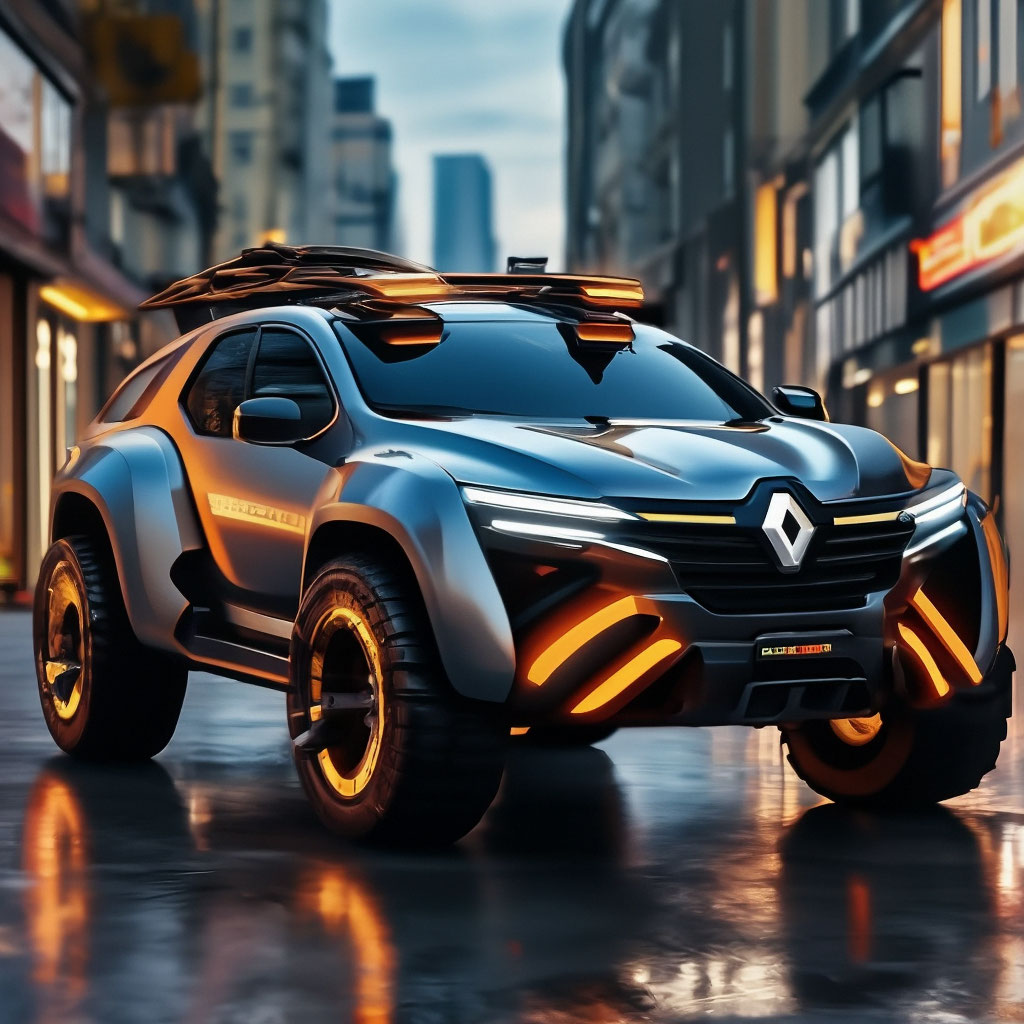 "Reno duster, concept car, terminator, future, cyberpunk" — image ...