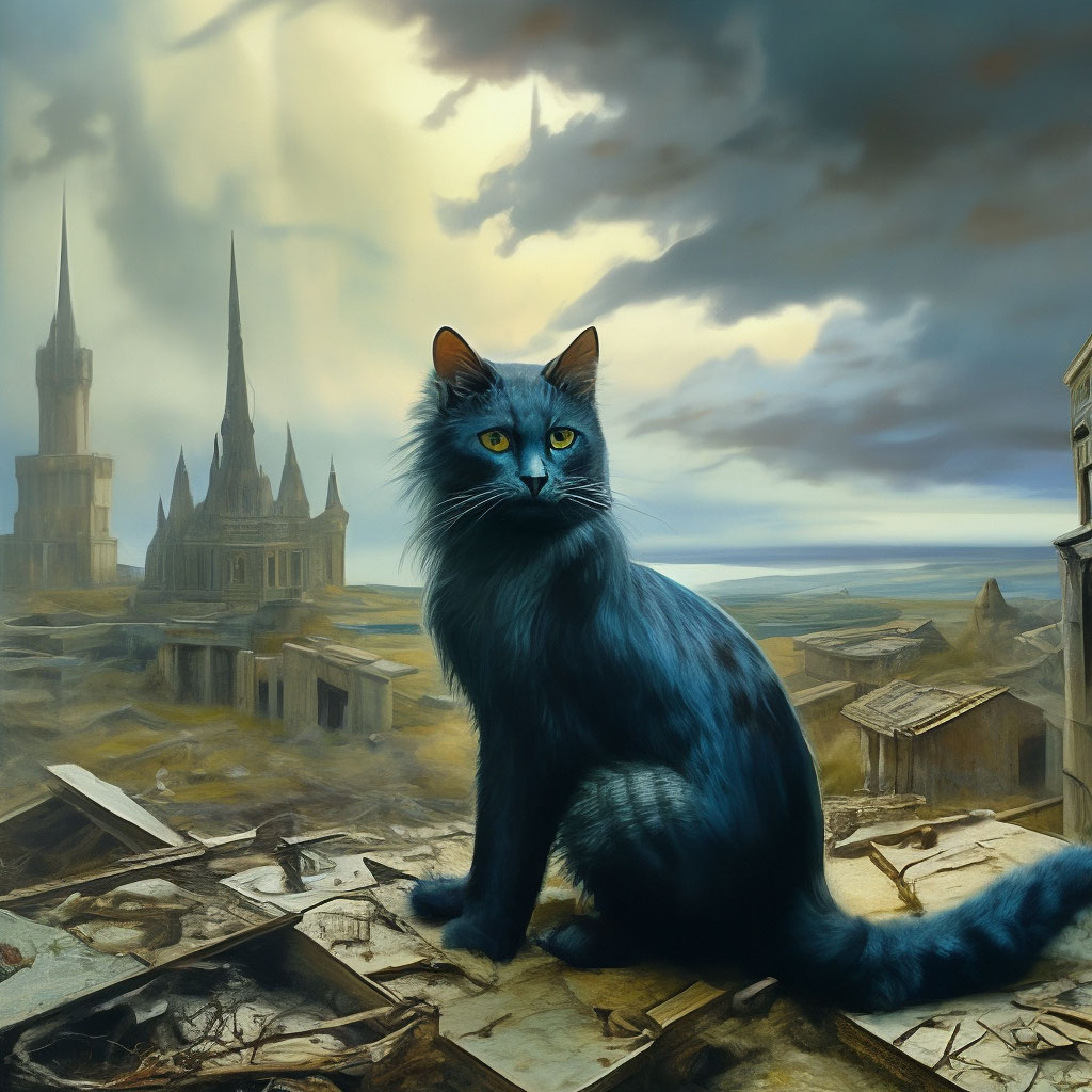 "Beautiful cat, pre-raphaelites,high detail, not bright colors" — image ...