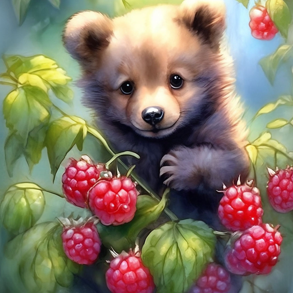 "The raspberry berry beckoned us to it, Berry-raspberry invited me to ...