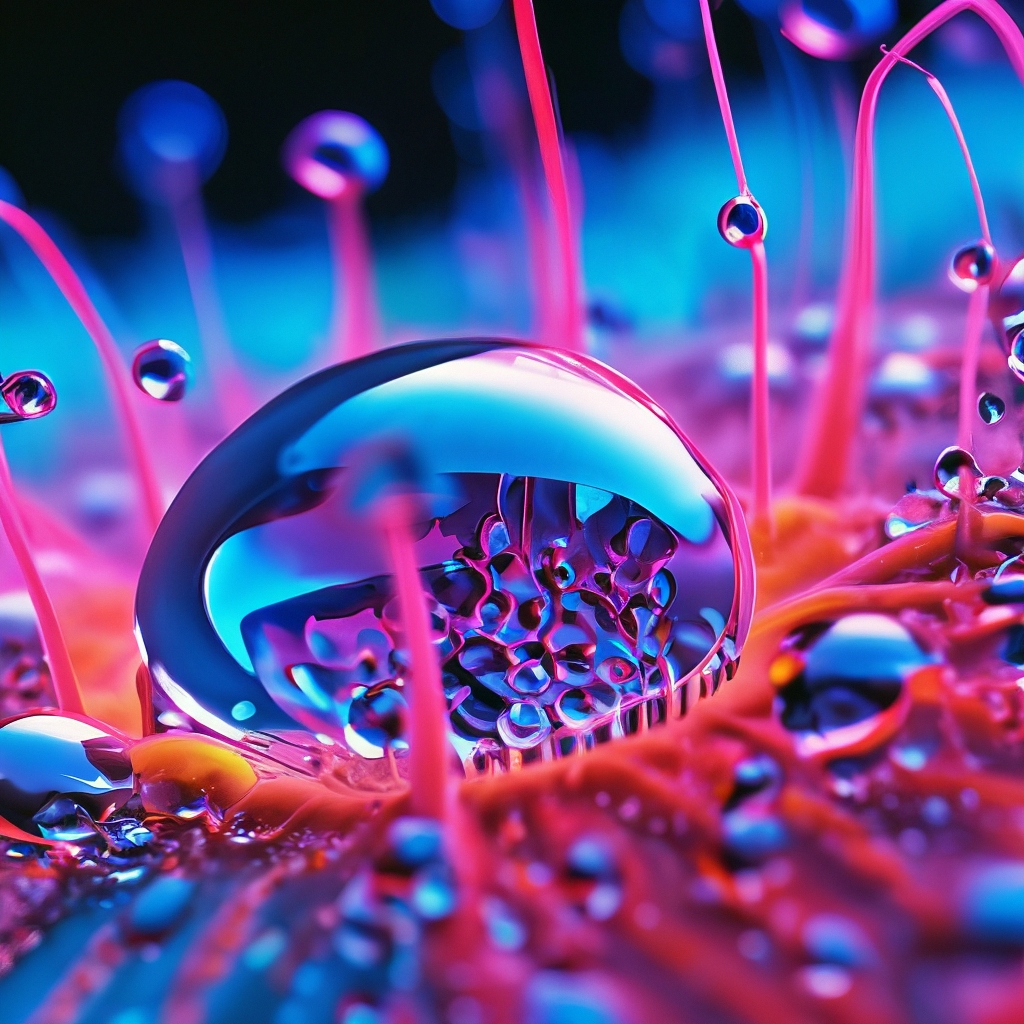 "Microcosm inside a drop of water, super-hyper-magnification ...
