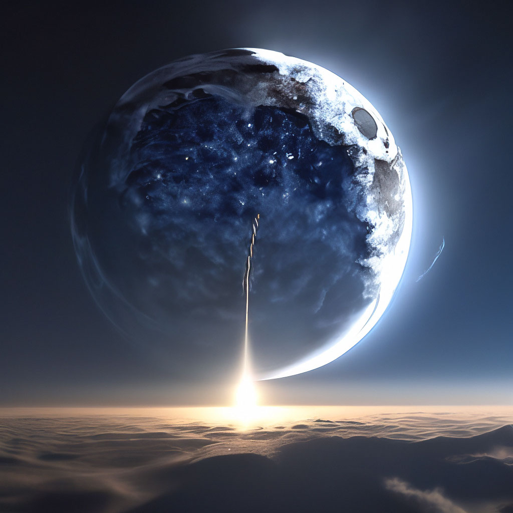 "The moon is growing from the crescent of a small moon grows into a ...