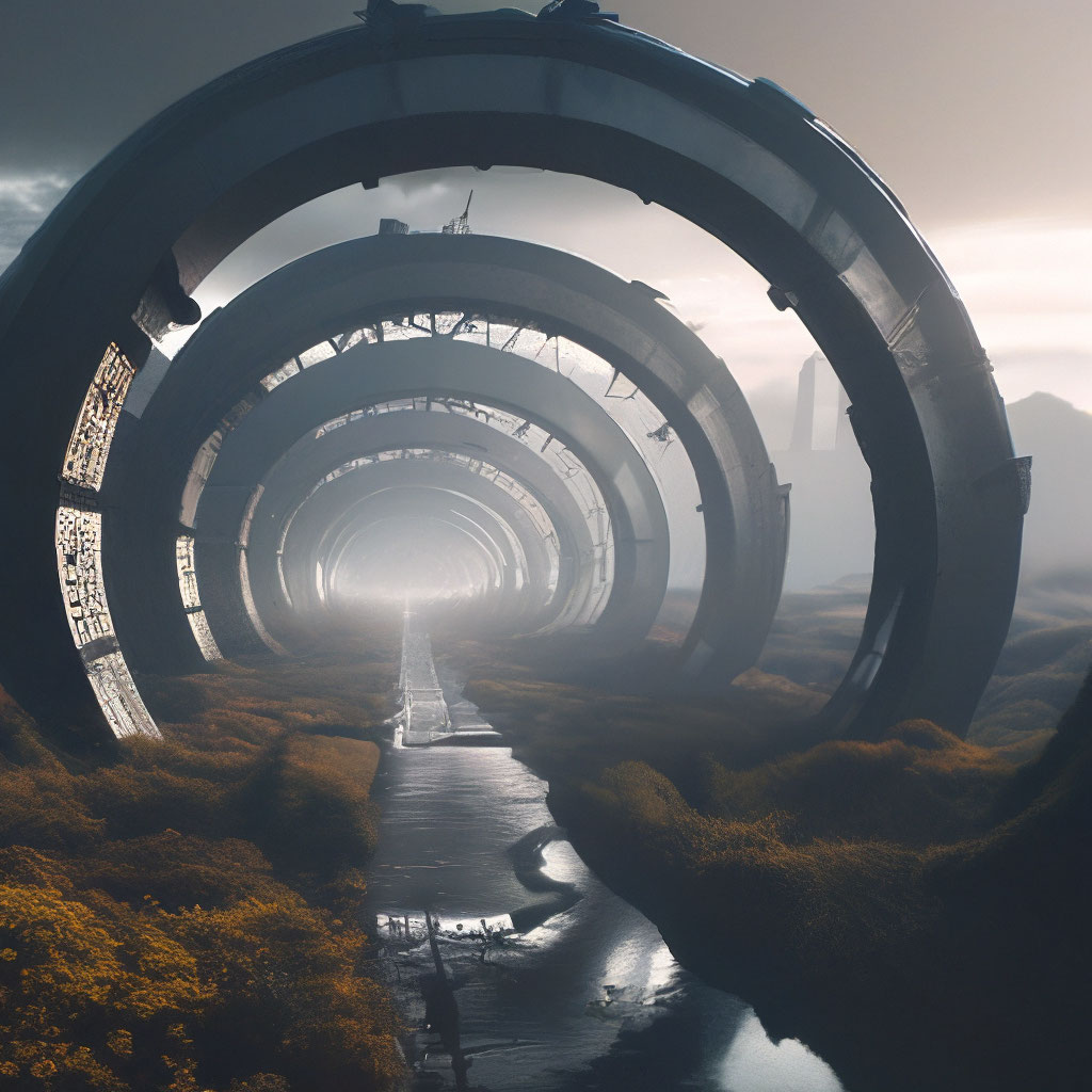 "Infinite loop of time, cinematic, distant plan professional photo ...