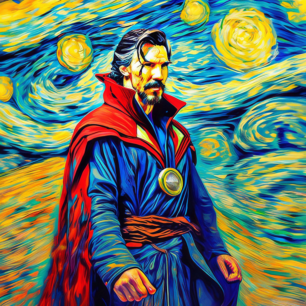 "Doctor Strange Van Gogh’s style" — image created in Shedevrum