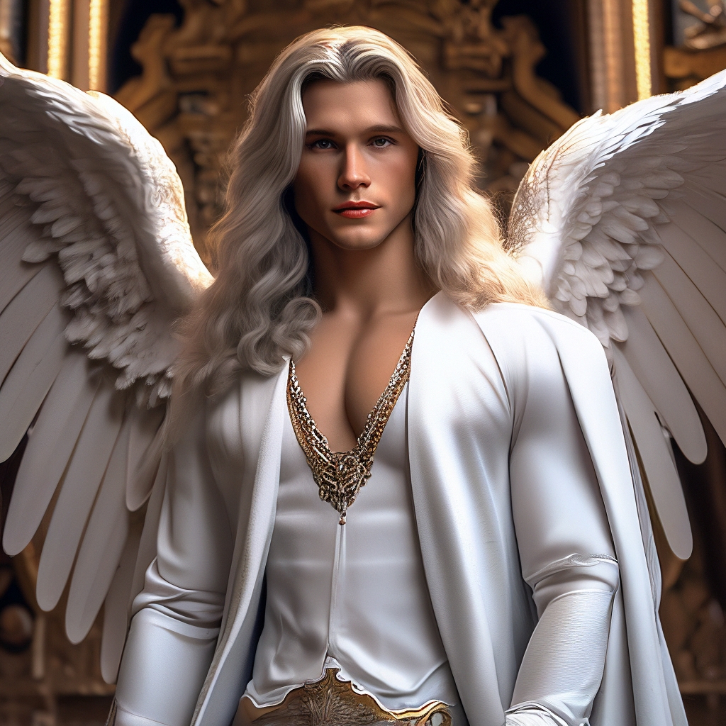 "Prince, man,beautiful angel,big beautiful wings , beautiful man ...