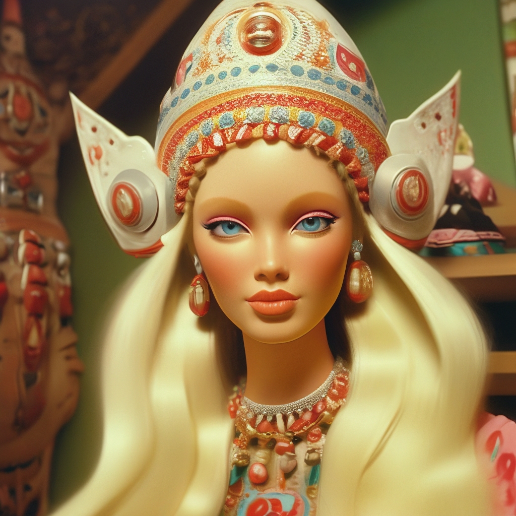 "Barbie baba yaga. hyper realism. high quality" — image created in ...