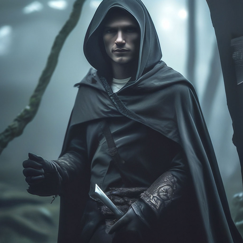 "Nightingale the robber, 30 years old man, thin, wiry, aesthetically ...