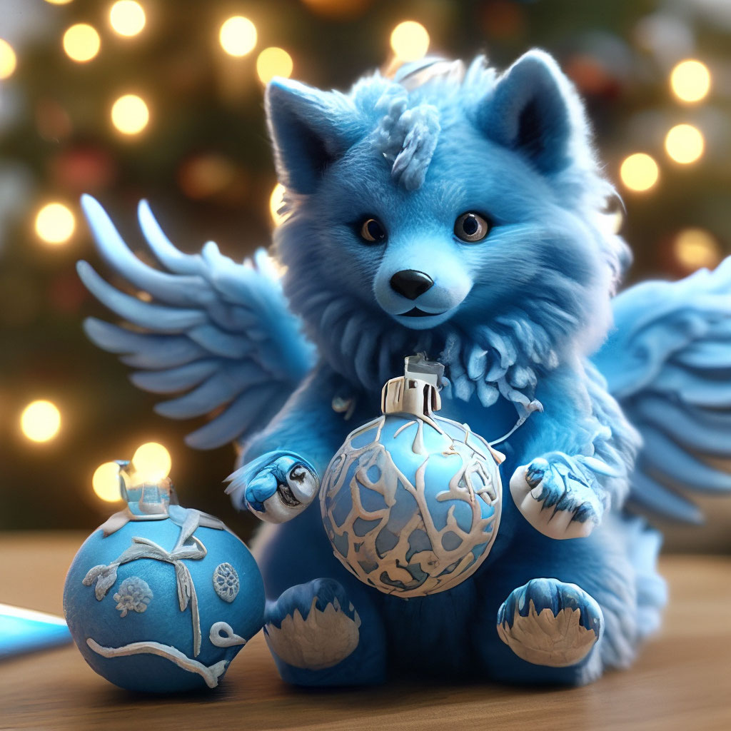 "🐺 Helen Wolf — Detailed Intricate Ultra-cute miniature Cheshire winged ...