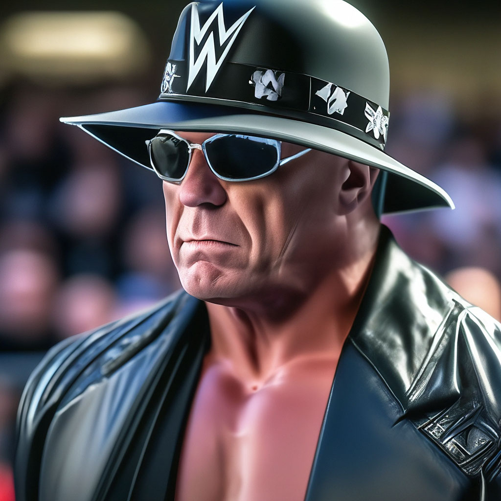 "WWE the undertaker, mega professional photo, 30mm lens, 1/250s, f/2.8 ...