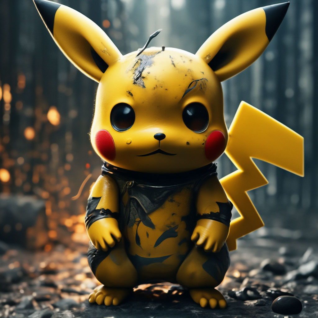 "Pikachu in the form of animatronics" — image created in Shedevrum