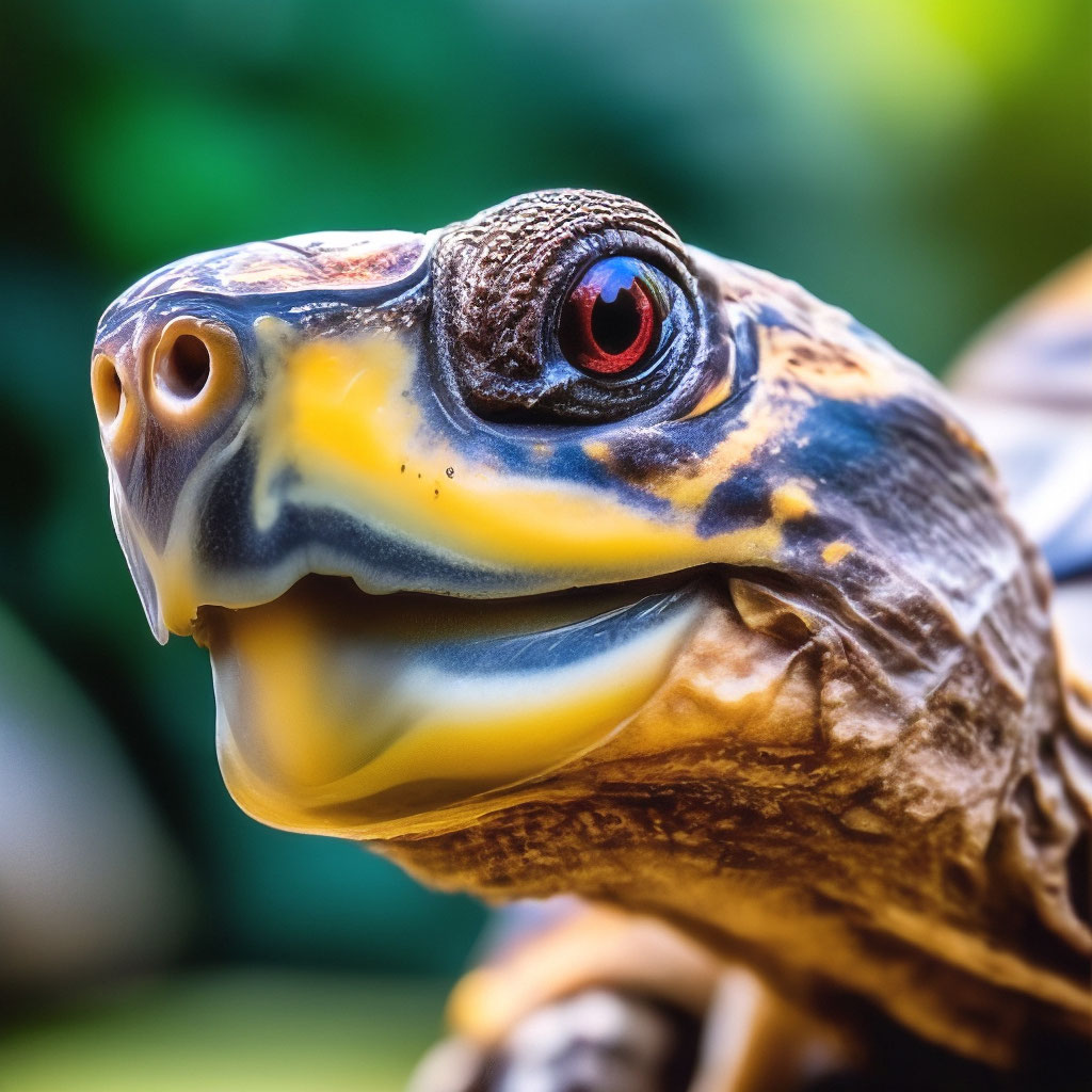 "Turtle with a big nose" — image created in Shedevrum