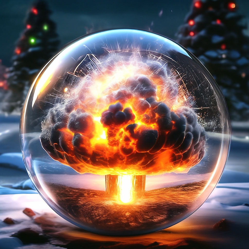 "Art is an explosion, a New Year's glass ball with a nuclear explosion ...