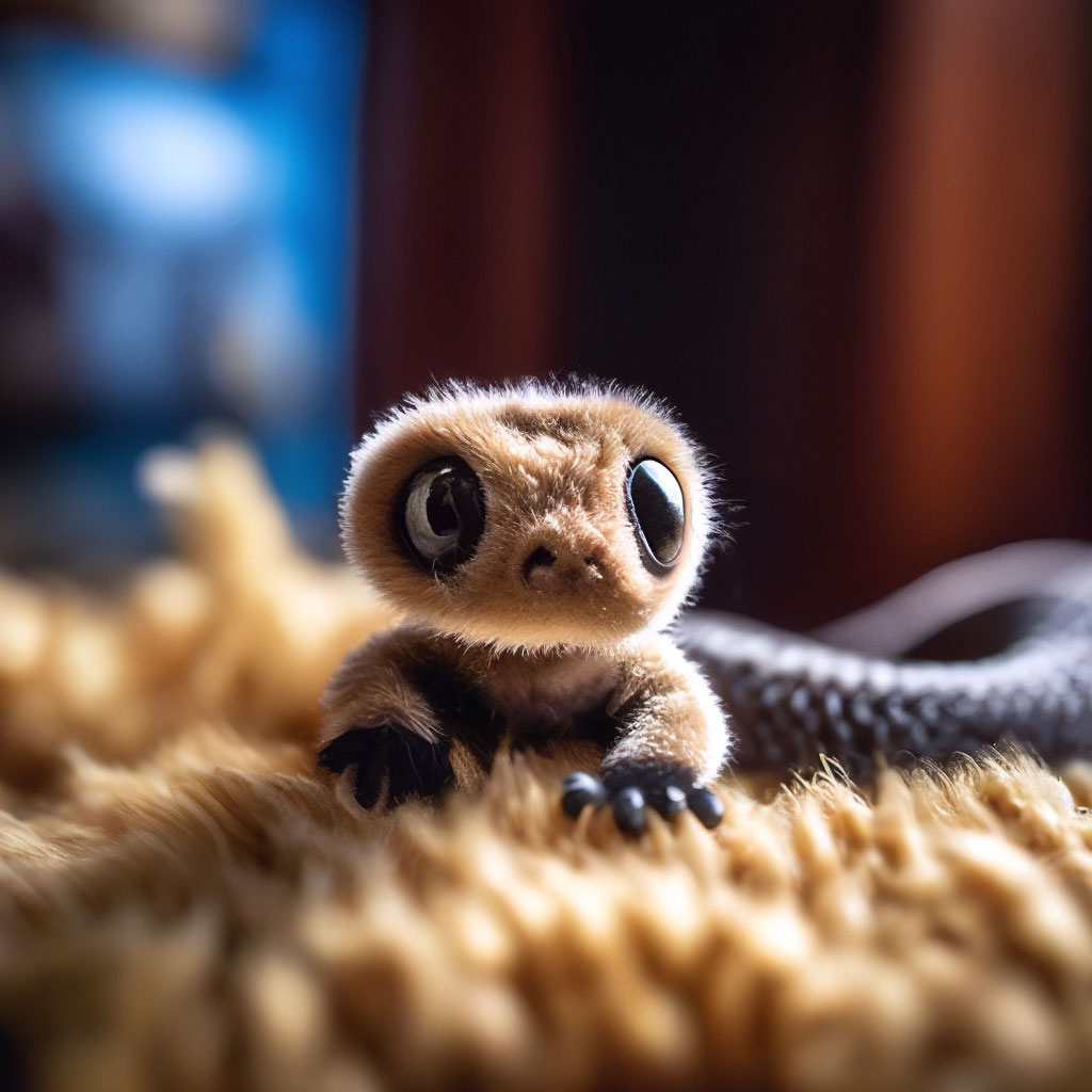 "Still life super small tiny tiny baby funny cute bespectacled cobra ...