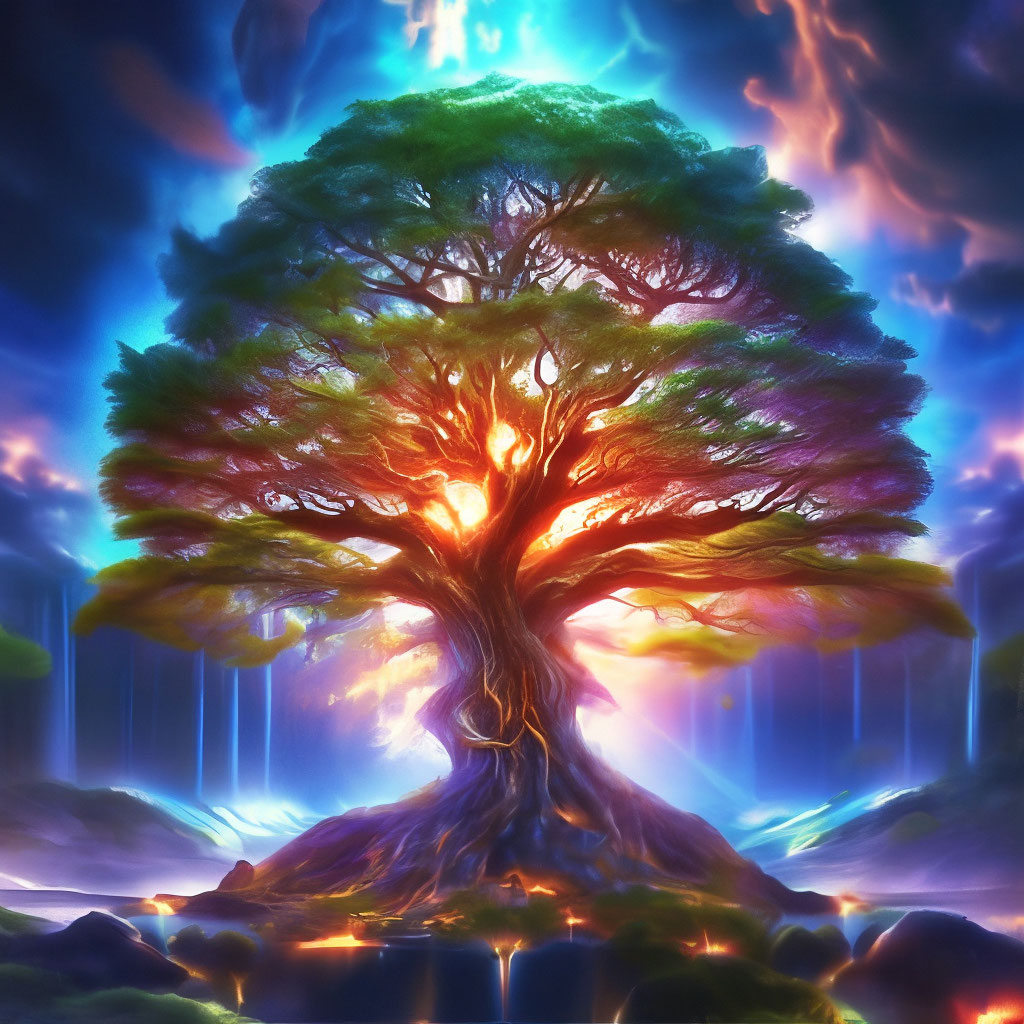 "Tree of life, 4k, high resolution, just wow" — image created in Shedevrum