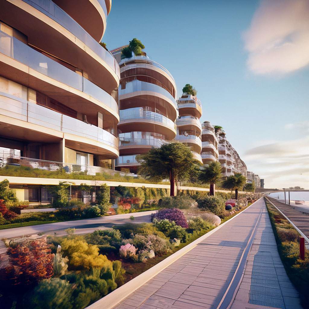 "Avangord.proun.seaside promenade with landscaping and infrastructure ...
