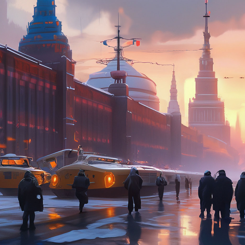 "Soviet union, ussr, cyberpunk, realism" — image created in Shedevrum