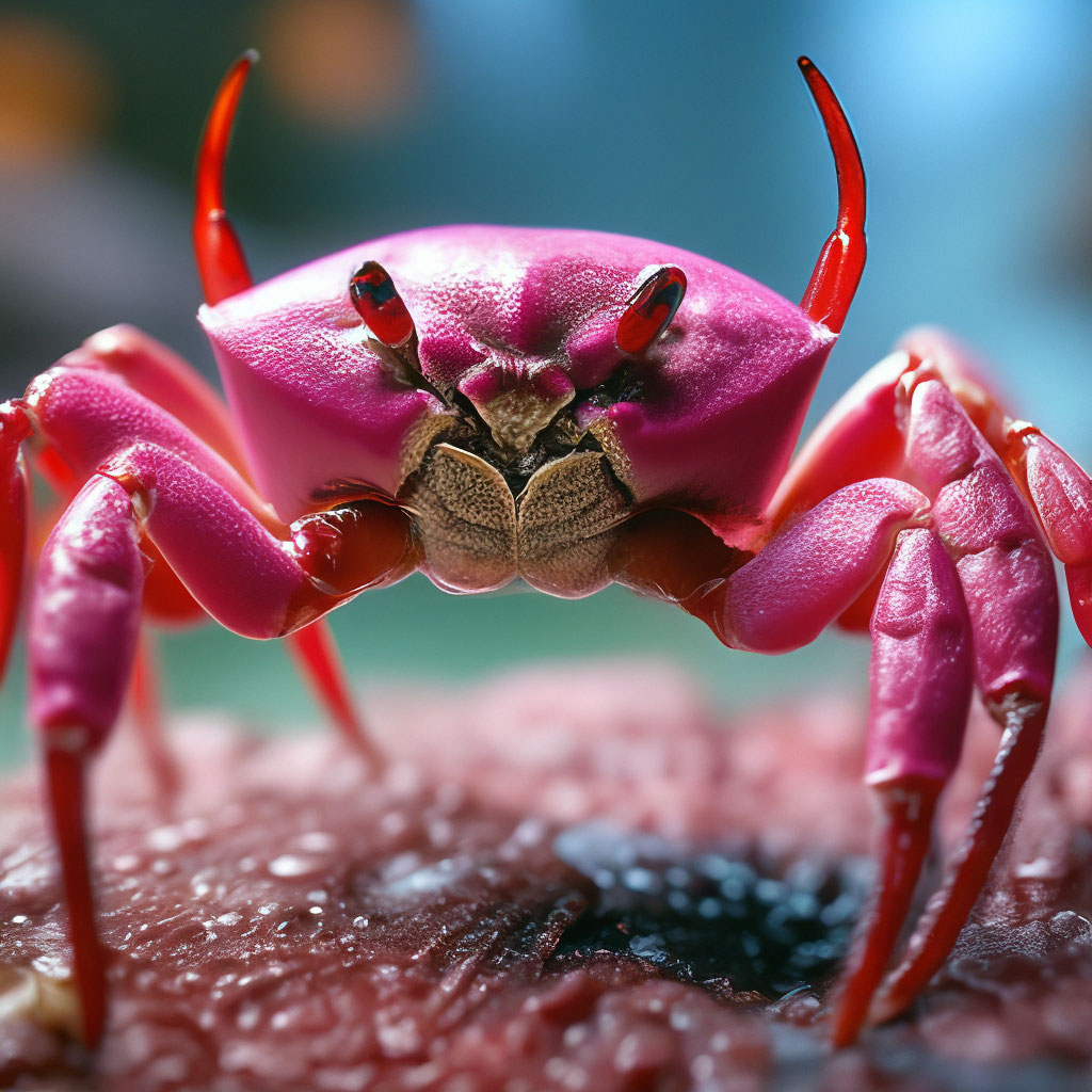 Pink Crab Spider Full Length Aesthetically Pleasing Beautiful