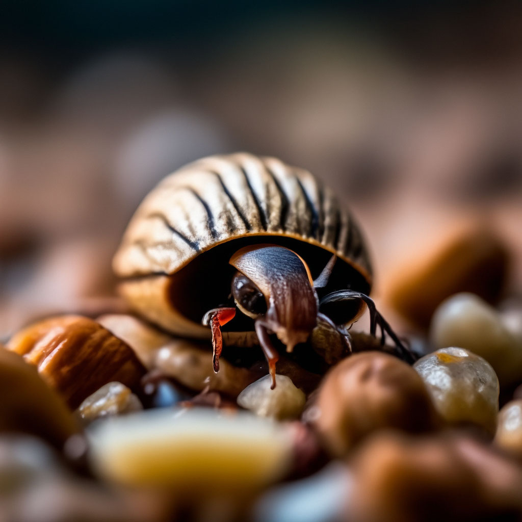 "A very tiny creature, living in the shell of a nut." — image created ...