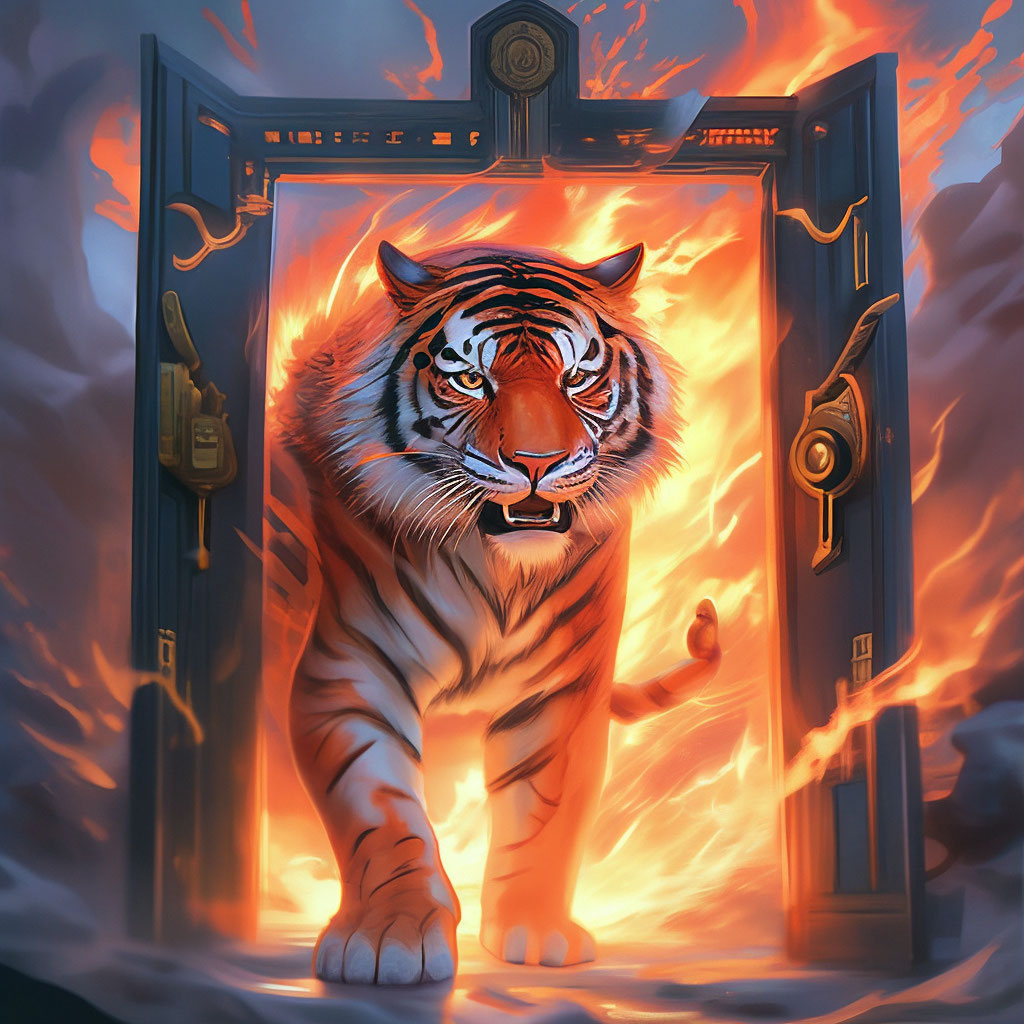 "The fire tiger opens the door to the open world ☮️☮️ and trying to ...