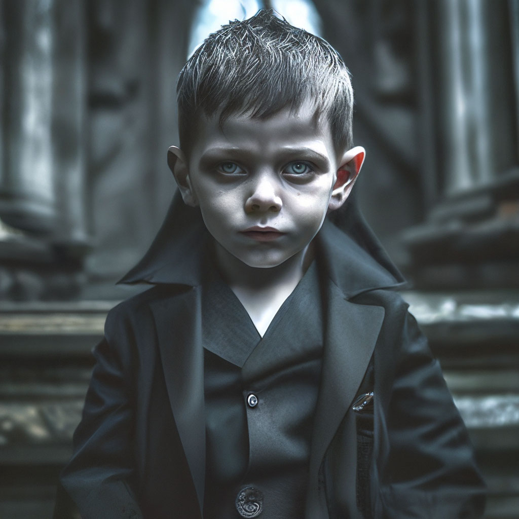"Omen boy, horror, demon son, cryptic, mysticism, gothic, aesthetic ...