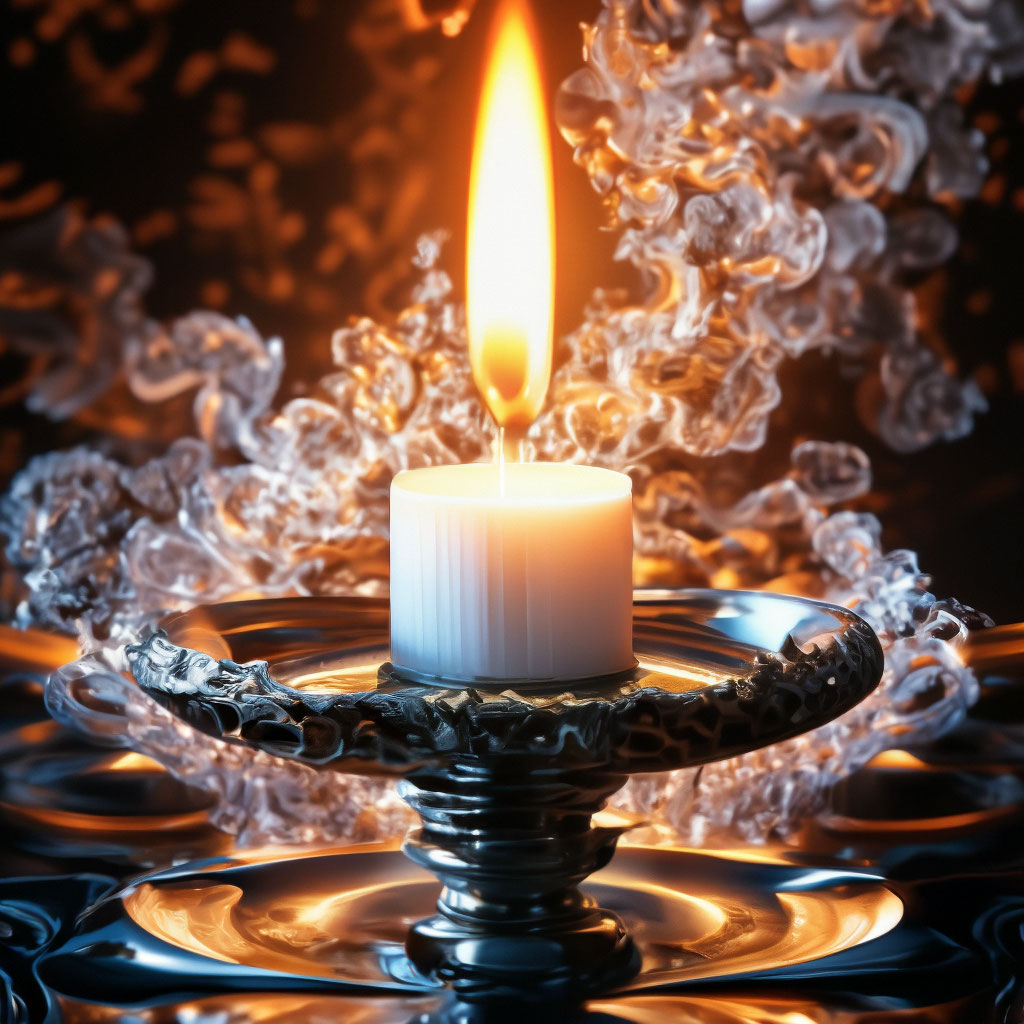 "Symbiosis fractal burning thin white candle+ connected Gangsta's ...