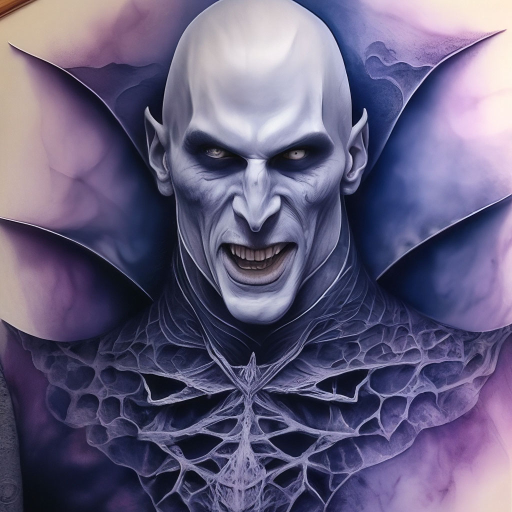"The fractal vampire Dracula.Realistic high precision detailed ...