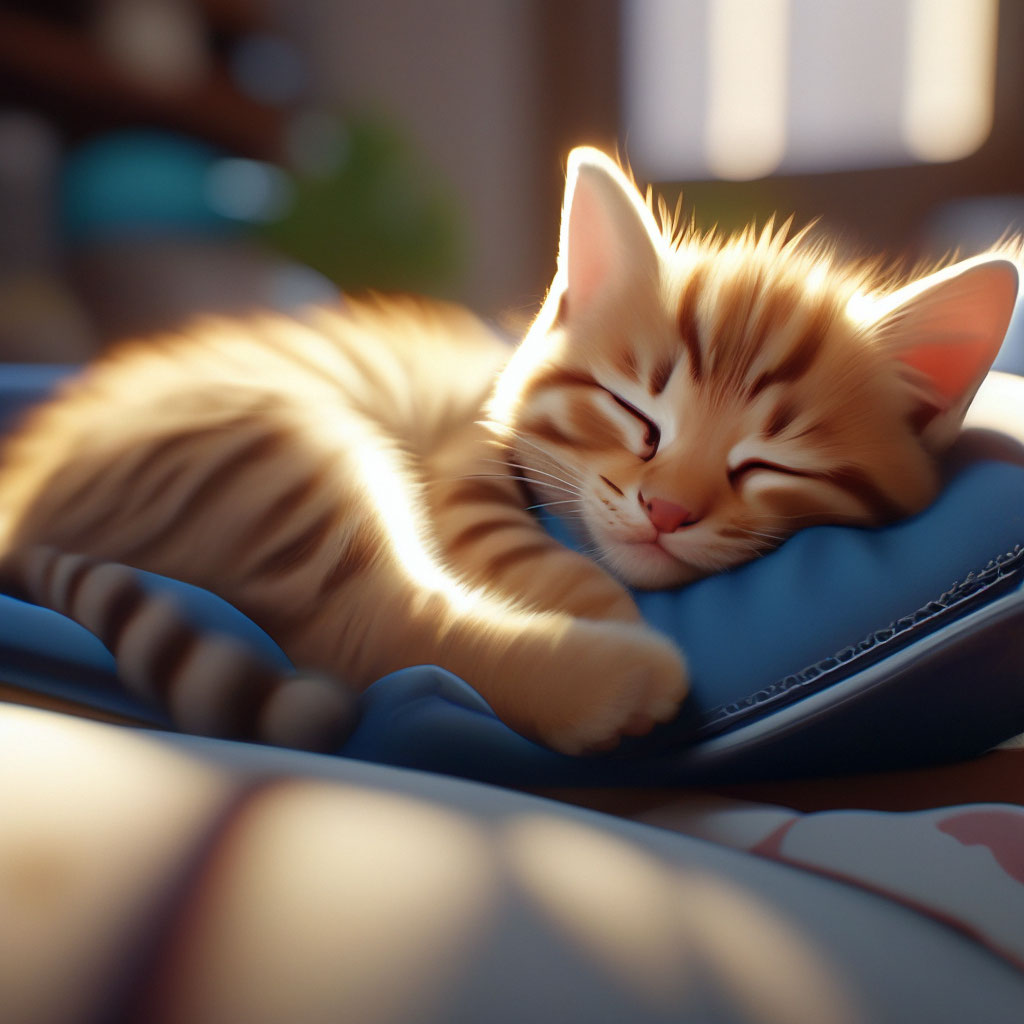  Kitten Sleeping In A Shoe Photorealism Lighting Quality Quality Of
