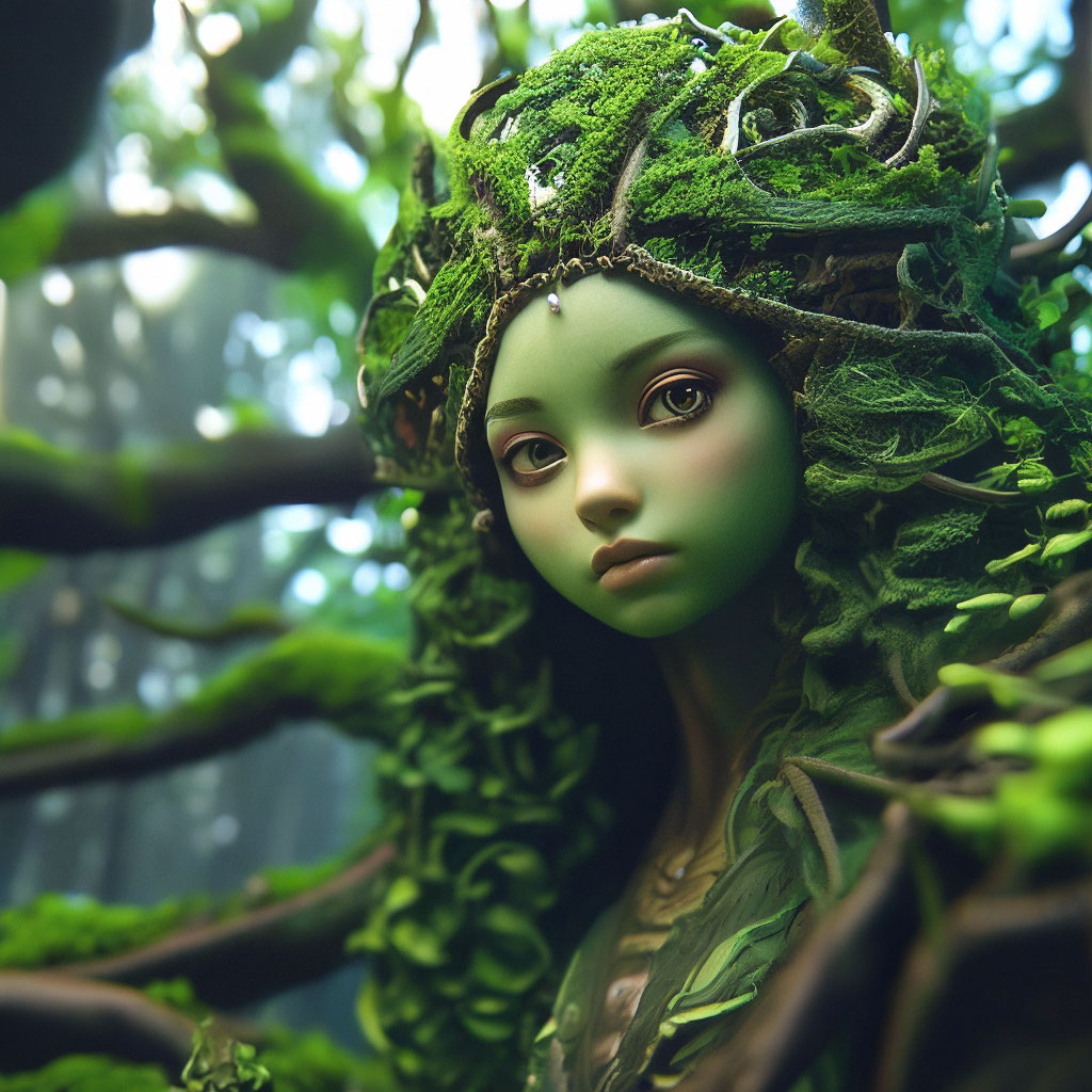"Kikimora, hyperrealistic, filigree drawing, hyperdetalization of the ...