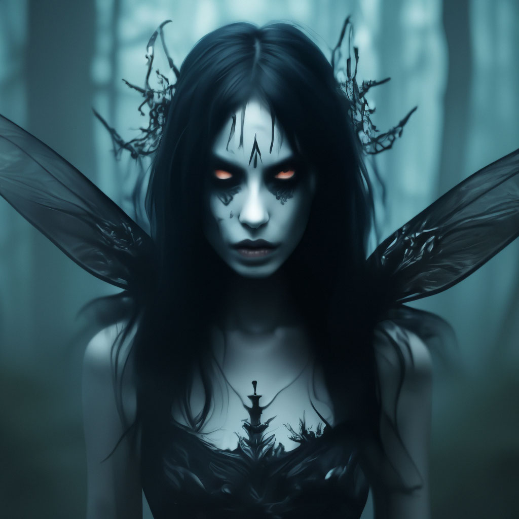 "Zombie Fairy" — image created in Shedevrum