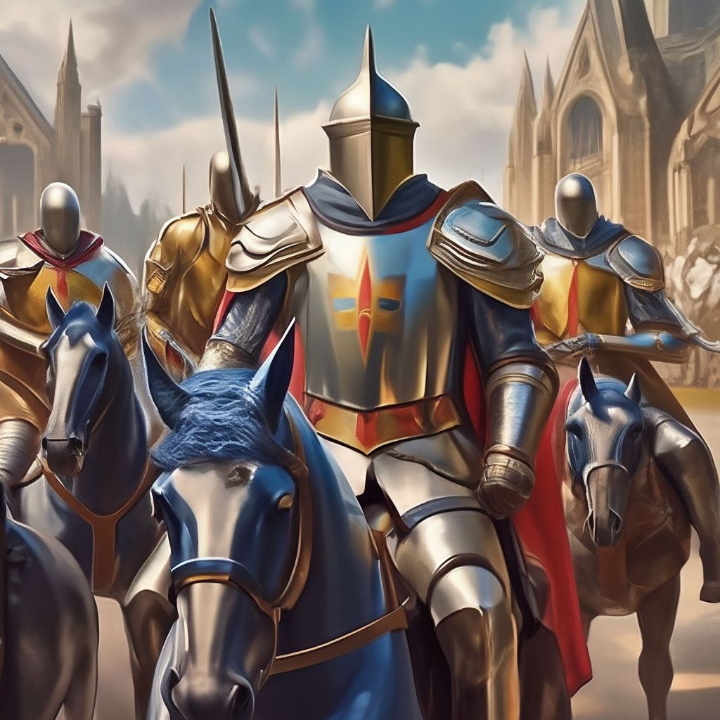 "400 loyal knights subscribers." — image created in Shedevrum